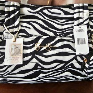 Jessica Simpson | Bags | Jessica Simpson Audrey Modern Zebra Duffle ...